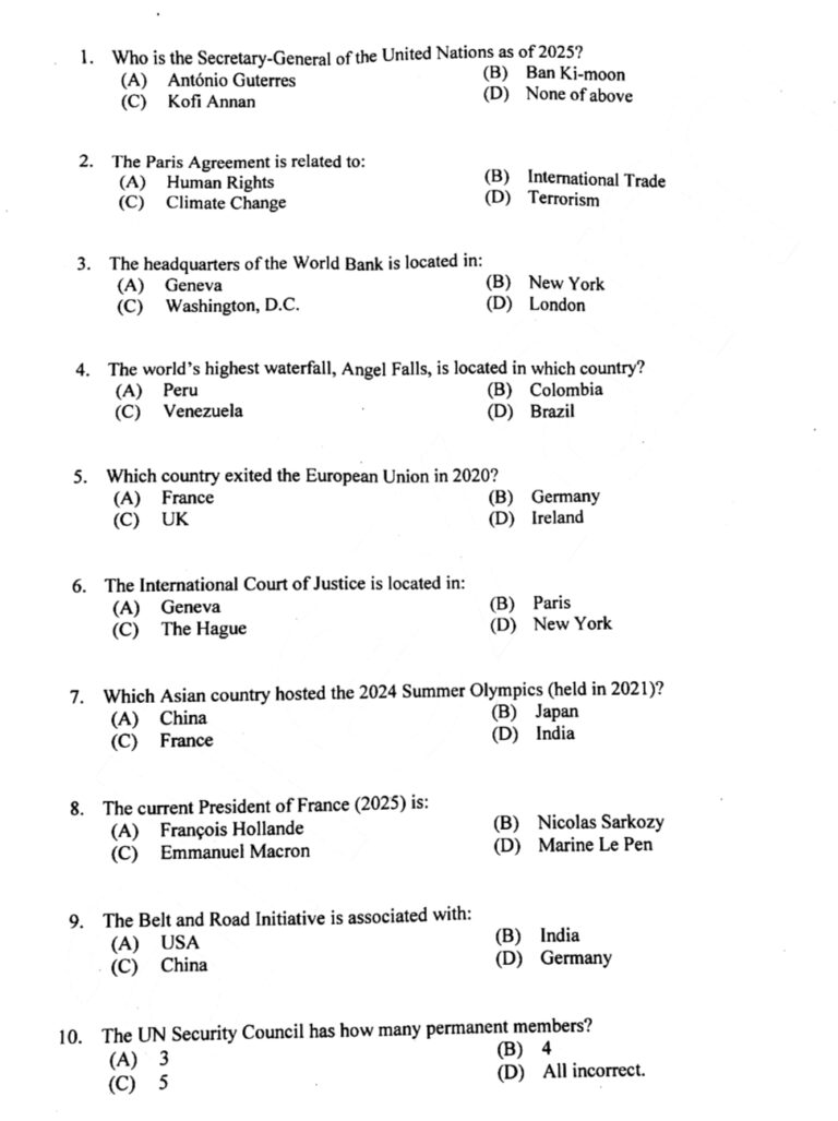 HP High Court Clerk Exam Question Paper - HPExams.in
